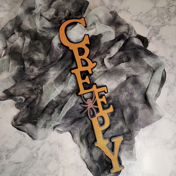 Holiday | Creepy Hanging Sign Halloween Decor Glitter | Poshmark